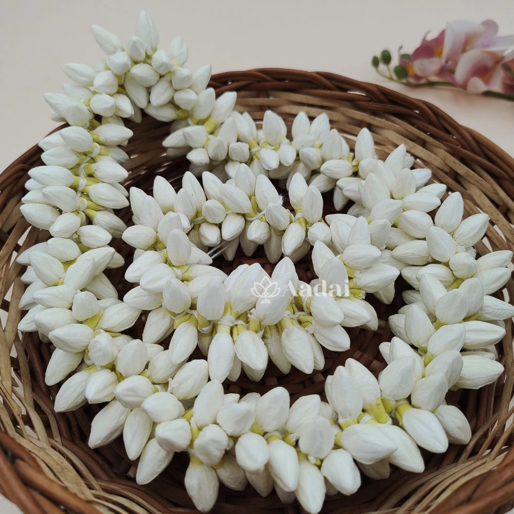 Realistic & Reusable Jasmine Flower String – Aadai Alangaram